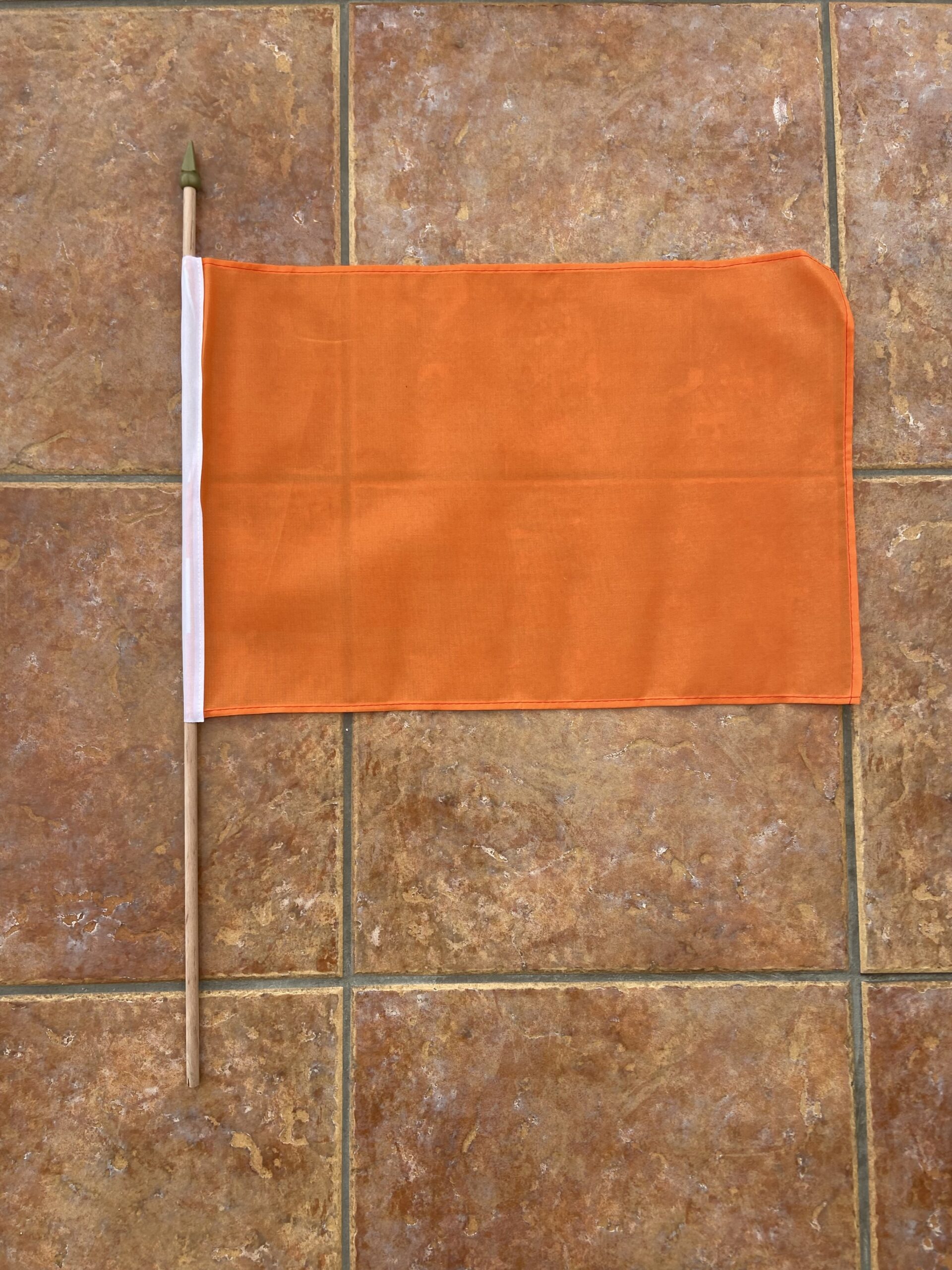 Plain Orange large hand flag - World Flag Shop