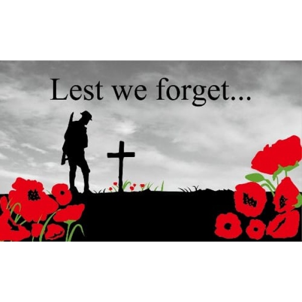 Giant Lest We Forget (Remembrance Day) 8'x5' - World Flag Shop