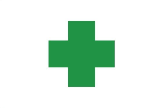 Green Cross 5'x3' - World Flag Shop