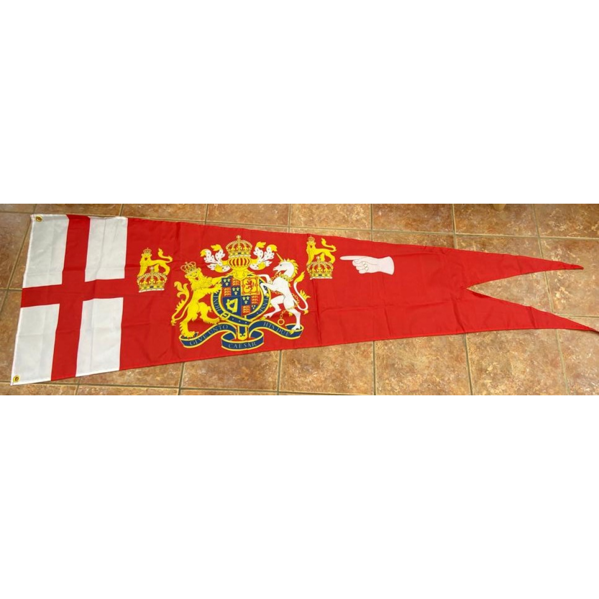 Royal Standard King Charles the 1st banner 6.5′ x 2.29′ - World Flag Shop